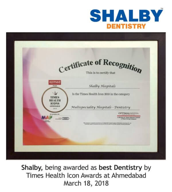 Shalby, Being Awarded as Best Dentistry By Times Health Icon Awards ...